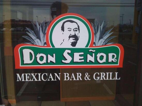 Carta del restaurante Don Senor, Cynthiana