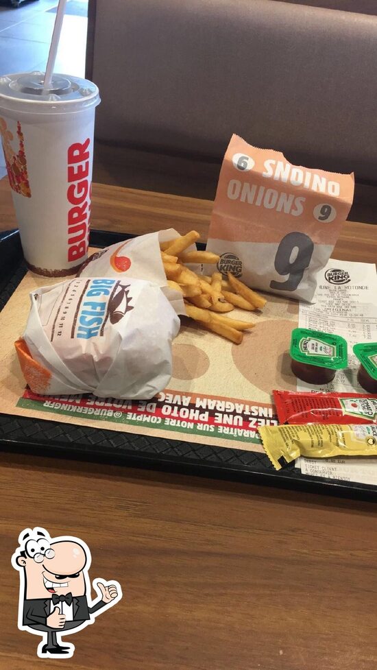 Menu at Burger King fast food, Béthune