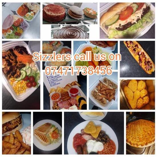 Menu at Sizzlers cafe, Peterlee