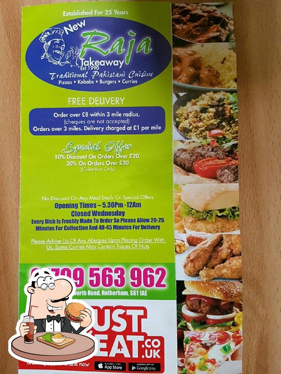 Raja Traditional Pakistani Cuisine in Rotherham - Restaurant menu and ...