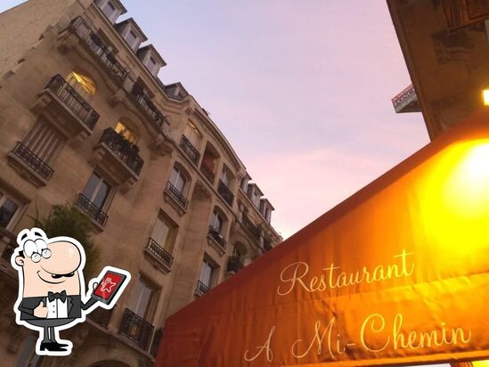 Menu at A Mi-Chemin restaurant, Paris, 31 Rue Boulard