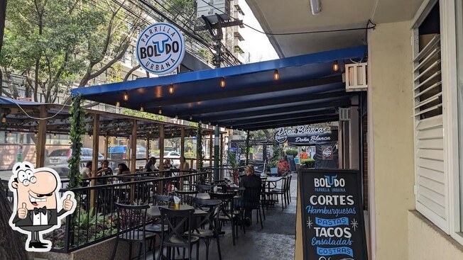 Menu at Boludo restaurant, Mexico City