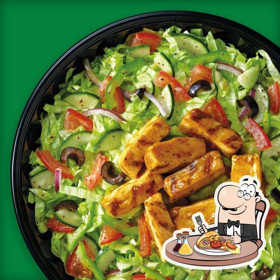 Menu at Subway fast food, Westlock