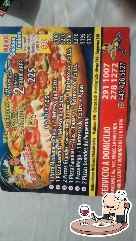 Pizza Gregory's, Morelia - Menú del restaurante, precios y reseñas