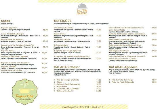 Menu at NutriGastro restaurant, Ananindeua