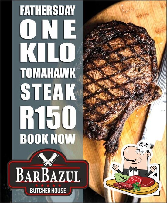 Menu at BarBazul, Welkom