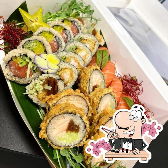 Menu at Mori Sushi restaurant, Wrocław