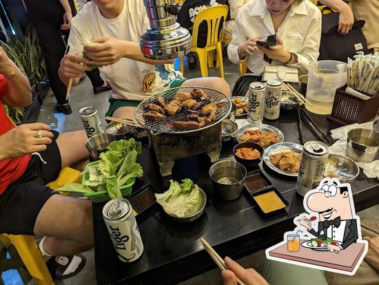 Menu at Bò Nướng Than Hoa A Choén restaurant, Hanoi