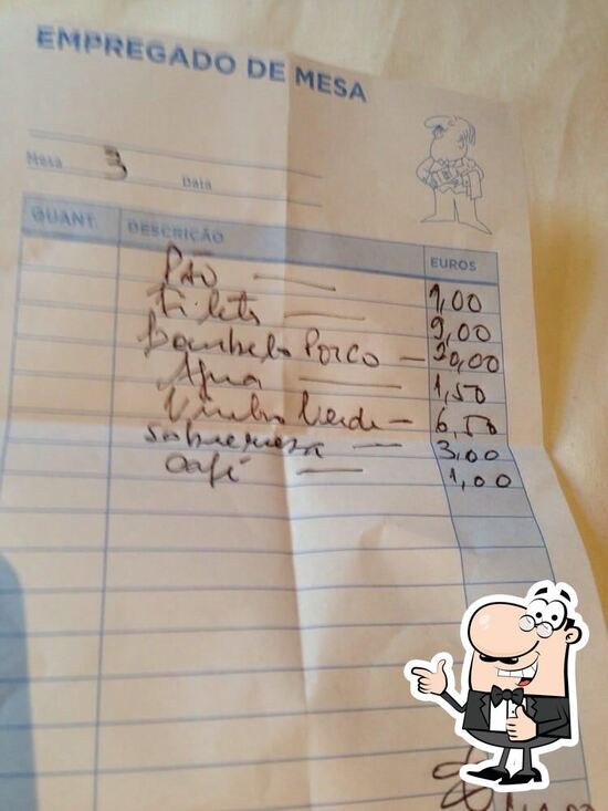 Menu em Antigo Nora do Zé da Curva restaurante, Guimaraes