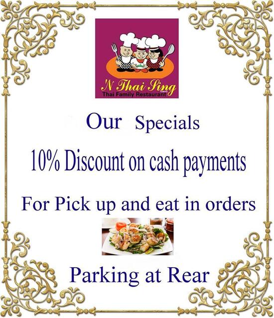 Menu at 'N Thai Sing Toukley restaurant, Toukley