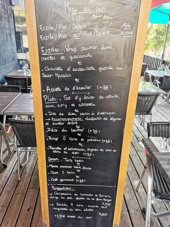 Menu au Ô Corso restaurant, Firminy, 38 Bd Fayol