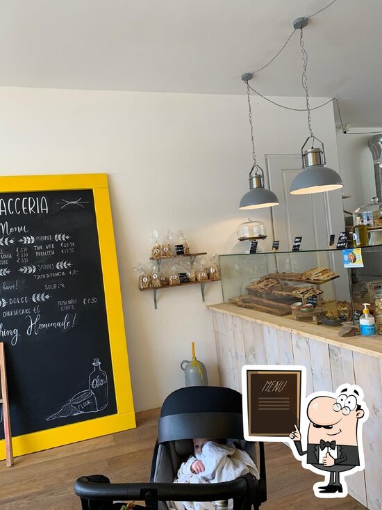 Menu at Focacceria, Amsterdam