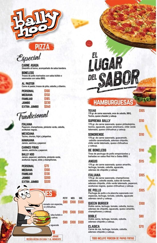 Bally hoo Sahuaro, Hermosillo - Menú del restaurante, precios y reseñas