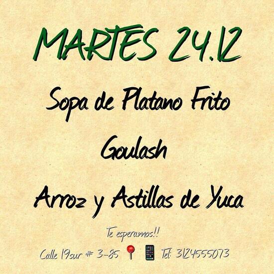 Menu at El Huerto Sabor Gourmet restaurant, Pitalito