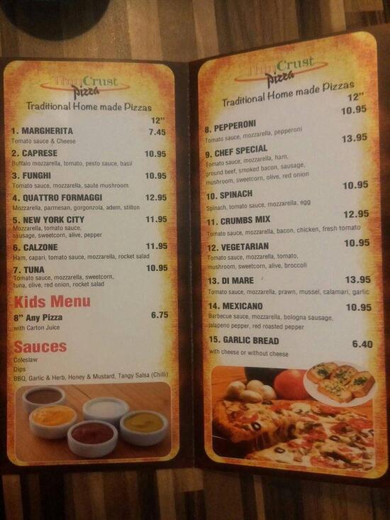 Menu at Crumbs Cafe, Wendover