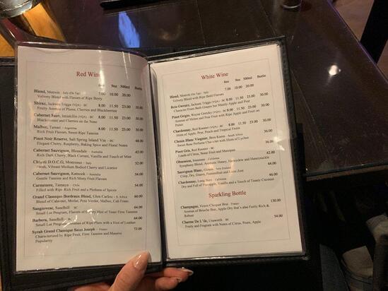 Menu at Cypress Restaurant, Port Alberni