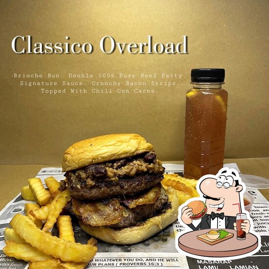 Menu at Classico Burger restaurant, Caloocan