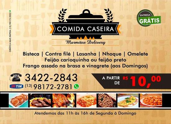 Menu em Comida Caseira da CArmen restaurante, Itanhaém