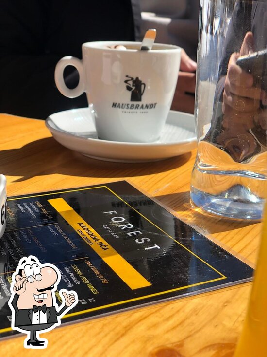 Menu at Forest caffe bar, Montenegro