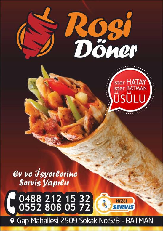 Menu at Rosi Döner Batman, Batman