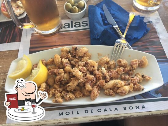 Menu at Cala Bona Thalassa cafe, Costa dels Pins