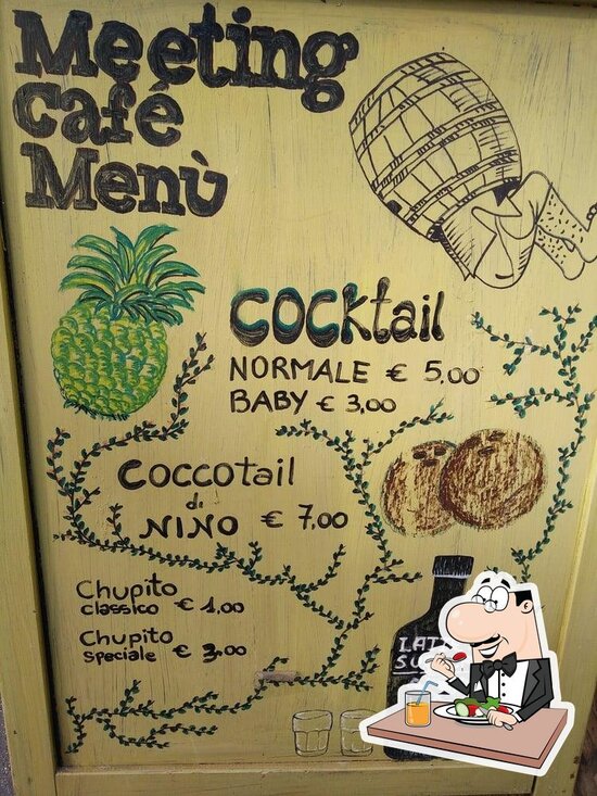 Menu at Meeting cafe', Milan, Via Eugenio Villoresi
