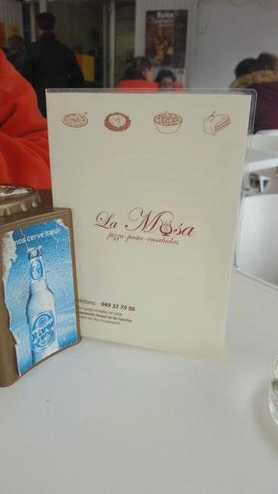 Menu at La Musa restaurant, Parque de Las Castillas