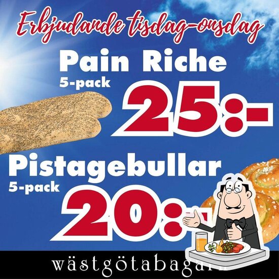 Menu at wästgötabagarn Jönköping, Jönköping