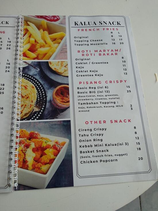 Menu at Kalua Coffee & Pasta cafe, Wedomartani