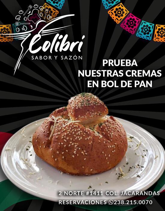 Carta de Restaurante Colibrí Sabor & Sazón, Tehuacán