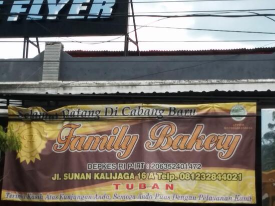 Menu at Family Bakery, Tuban