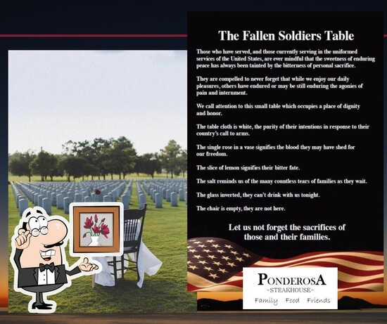 Menu at Ponderosa steakhouse, Coldwater
