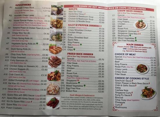 Menu at New Dragon Chinese Restaurant, Blackburn, 308 Bolton Rd