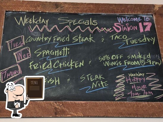 Menu at Station 17, Adams Run