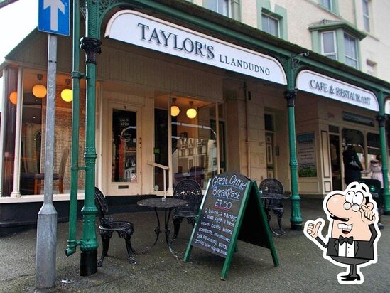 Menu at Taylor's Cafe Bar, Llandudno