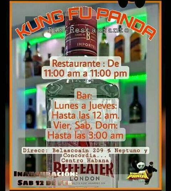 Kung Fu Panda pub & bar, Havana - Restaurant reviews