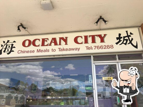 Menu at Ocean City fast food, Weymouth