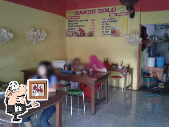 Menu at Bakso Solo Besuk restaurant, Indonesia