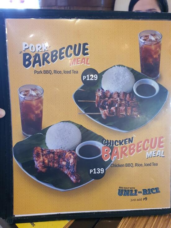 Menu at Chika-an Robinsons Iloilo restaurant, Iloilo City