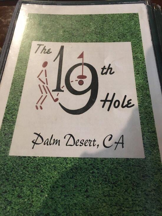 Menu at The 19th Hole pub & bar, Palm Desert, Washington St A