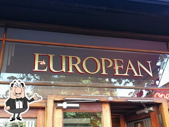 Menu at The European restaurant, Melbourne
