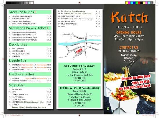 Katch Oriental Food, Bandon - Restaurant menu, prices and reviews