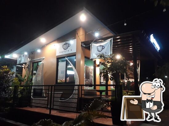 Menu at Emilia's café, Calamba