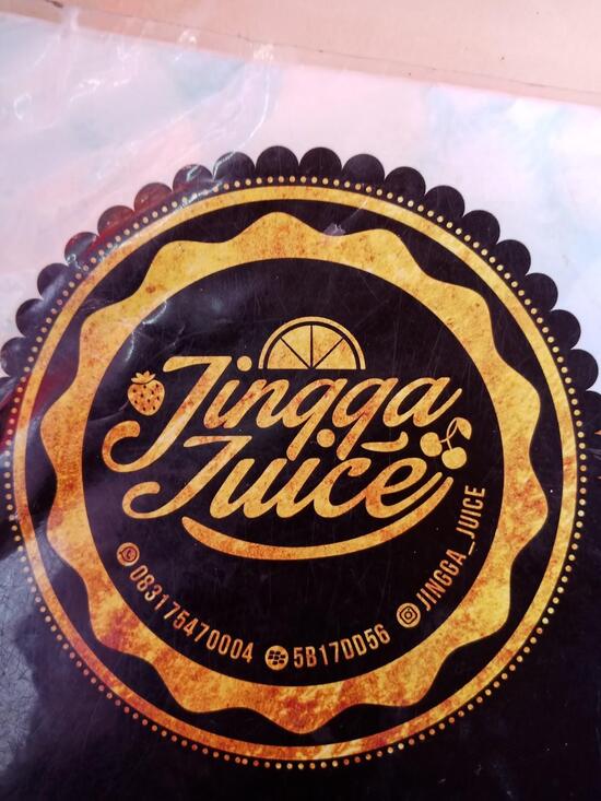Menu at Jingga juice cafe, Tanjung Pandan