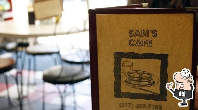 Menu at Sam's Cafe, Champaign