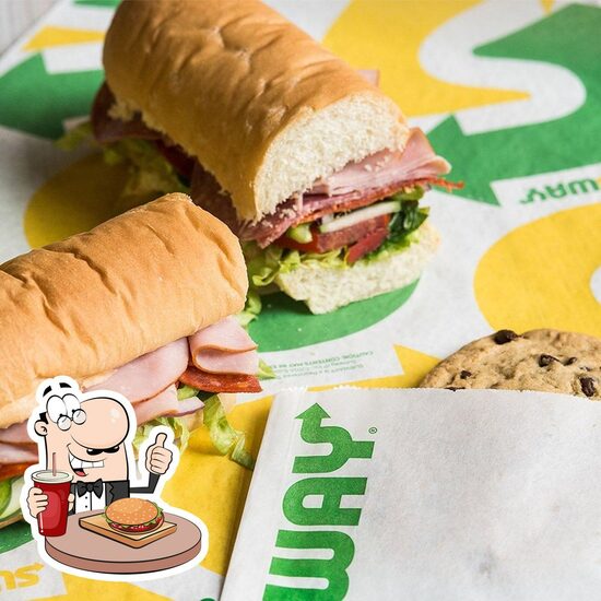 Menu at Subway fast food, Cosby, Hooper Hwy