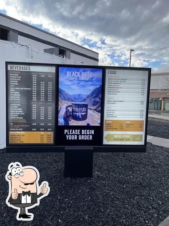 Menu at Black Rifle Coffee Company, Sevierville