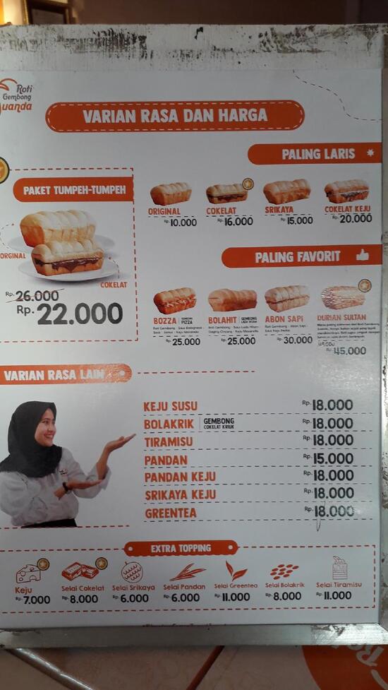 Carta de Roti Gembong JUANDA cab.Bontang, Bontang