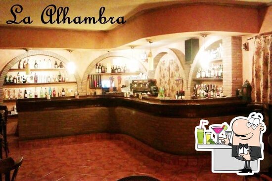 Menu at La Alhambra restaurant, Spain