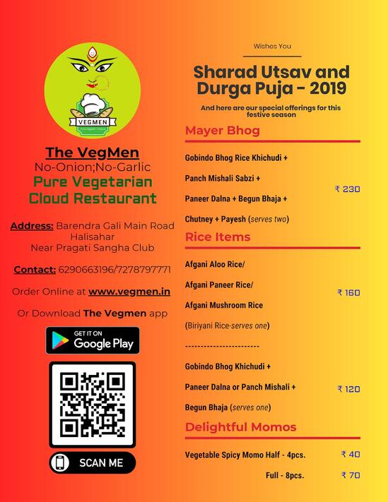 Menu at The Veg Mens - Pure Vegetarian Foods | Lunch and Dinner | Home ...
